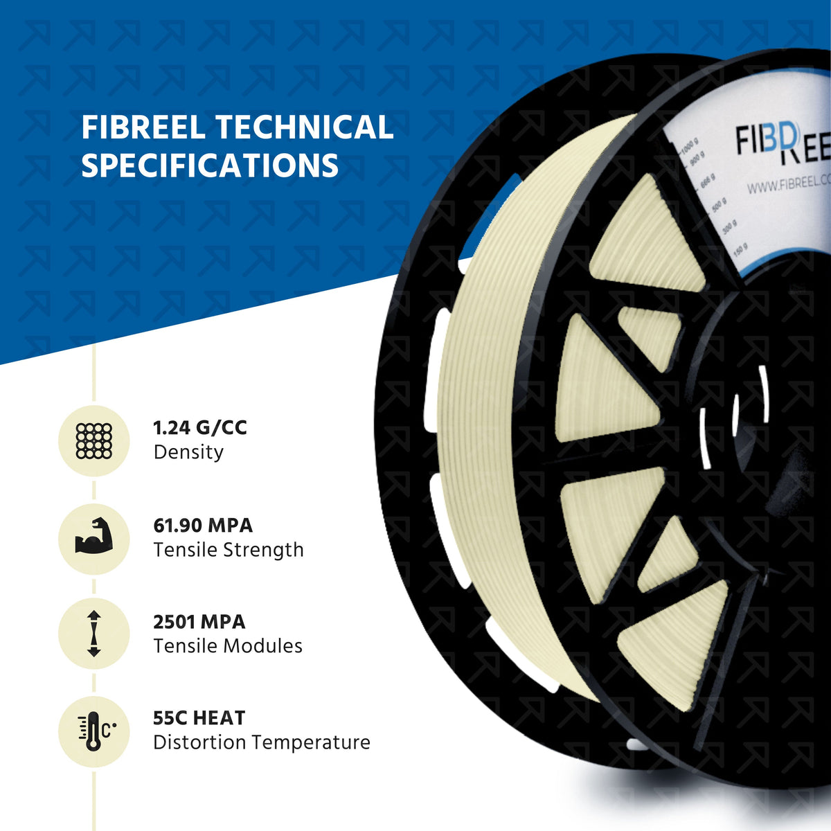 FibReel Black fab ABS 1.75 mm 3D Printing Filament